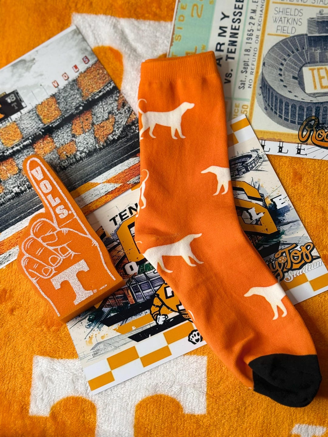 University of Tennessee Rocky Top Tennessee Volunteers Football Socks ...