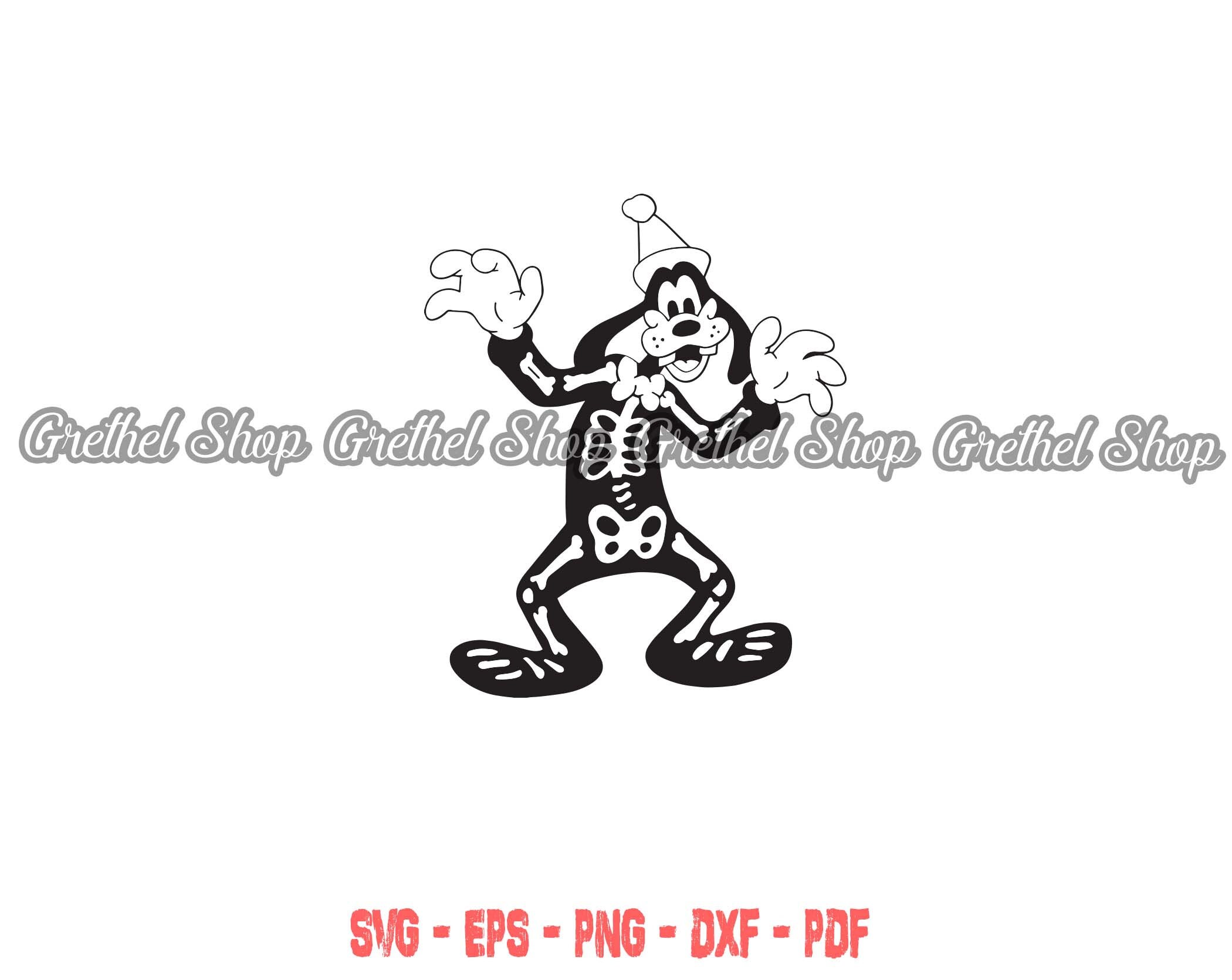 Goofy Skeleton SVG Goofy Silhouette Goofy Skeleton Cricut | Etsy