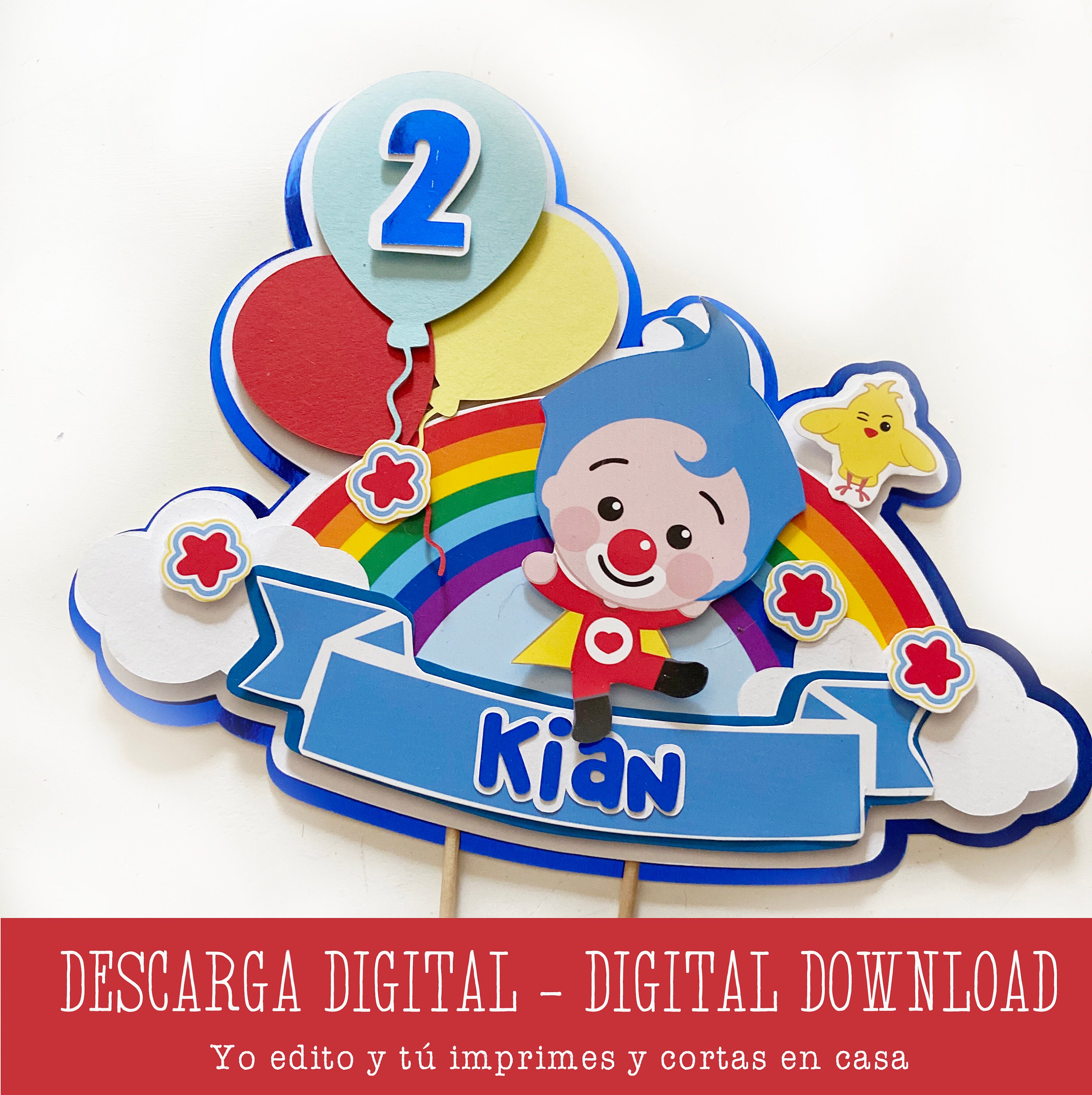 Cake Topper Plim Plim - Etsy New Zealand