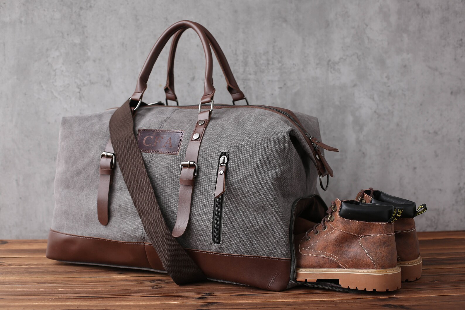 Personalized Duffel Bag With Shoes Space, Gifts for Men, Luggage Bag ...
