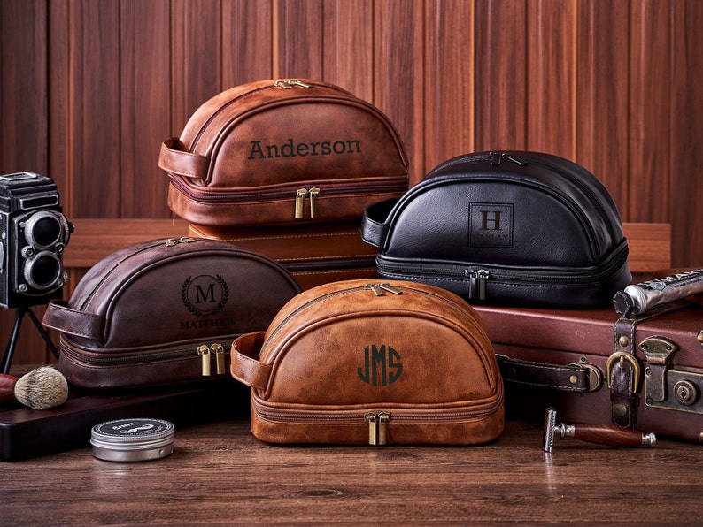 Personalized Toiletry Bag Groomsmen Gift Monogrammed Toiletry Bag Water ...