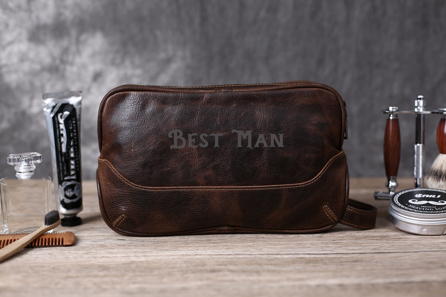 Groomsmen Gifts, Toiletry Bag for Men, Personalized Dopp Kit, Shavn Kit ...