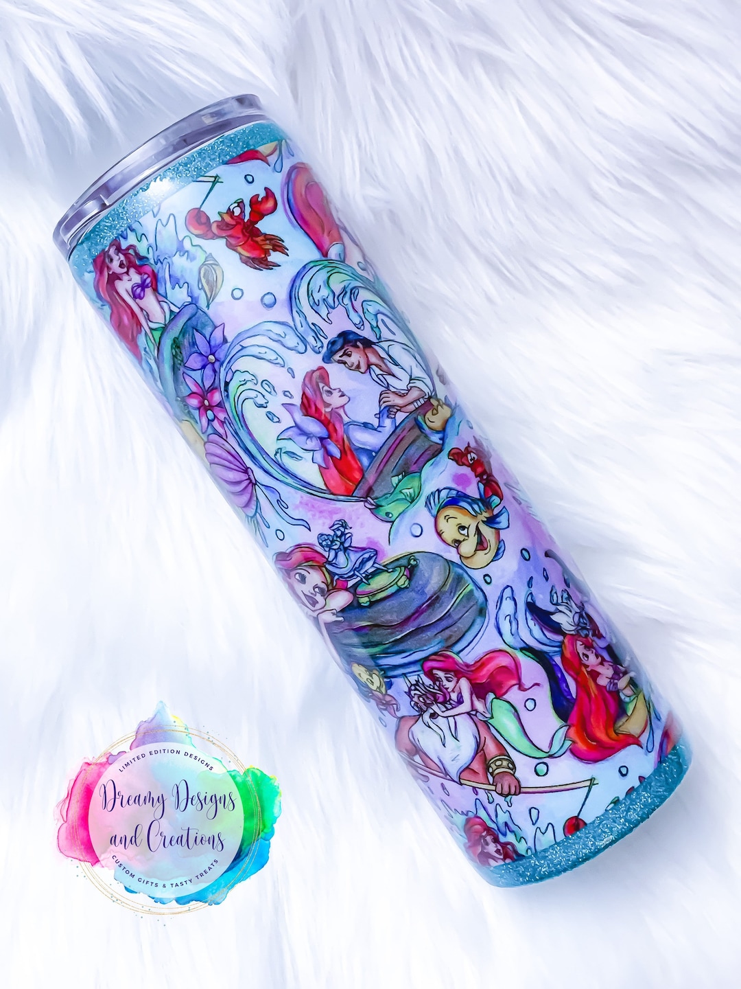 Little Mermaid Inspired Tumbler, Custom Water Bottle or Tumbler - Etsy