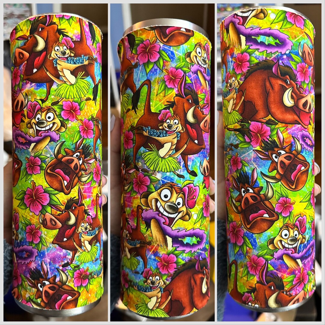 Custom Tumbler Timon and Pumba Inspired Cup Birthday Gift - Etsy