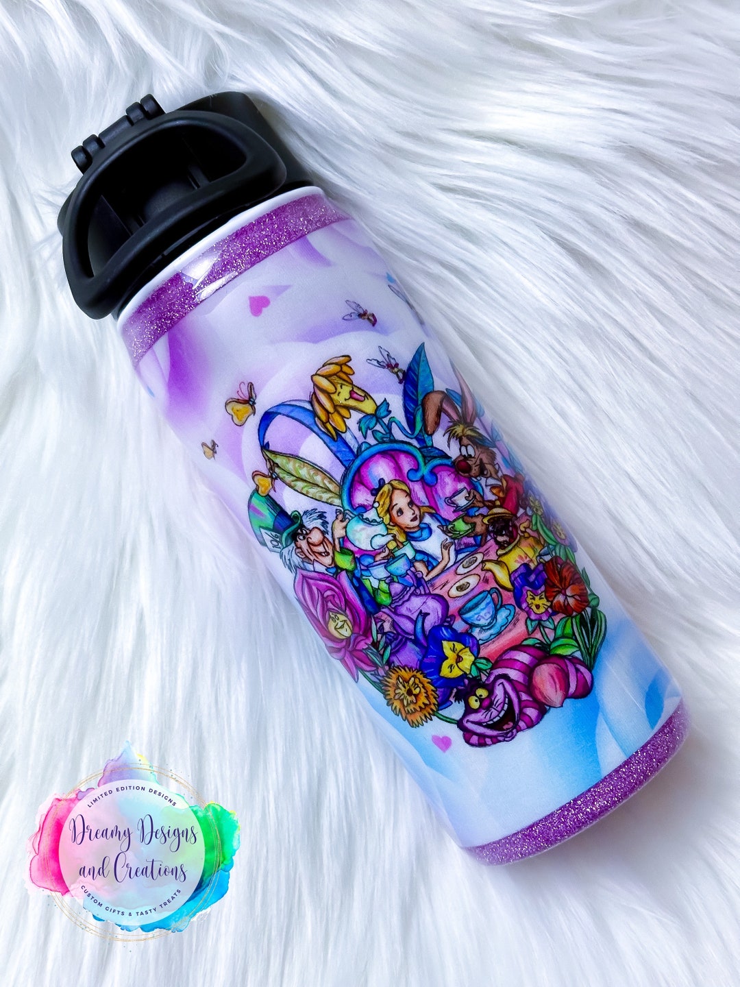 Ready to Ship, 18oz Alice in Wonderland Inspired Water Bottle, Unique ...