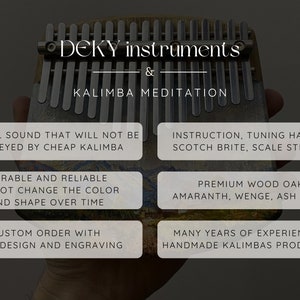 African Instrument, 17 Key Oak Kalimba, Unique Gift for Her ...