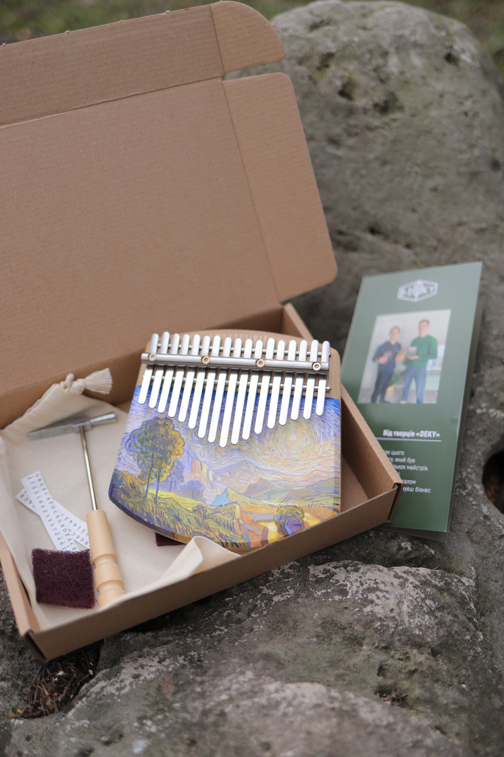 Ash Wood 17 Key Kalimba, Thumb Piano, Painted Personalized Gift ...