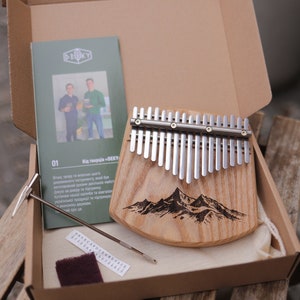 Unique Mountain Engraved Kalimba, Gifts for Musicians, Meditation Gifts ...