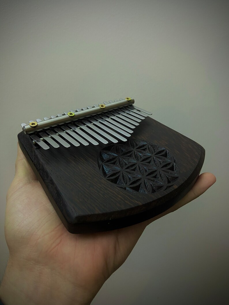 Wenge Wood Carved 17 Key Kalimba, Thumb Piano, Mbira, Musical ...