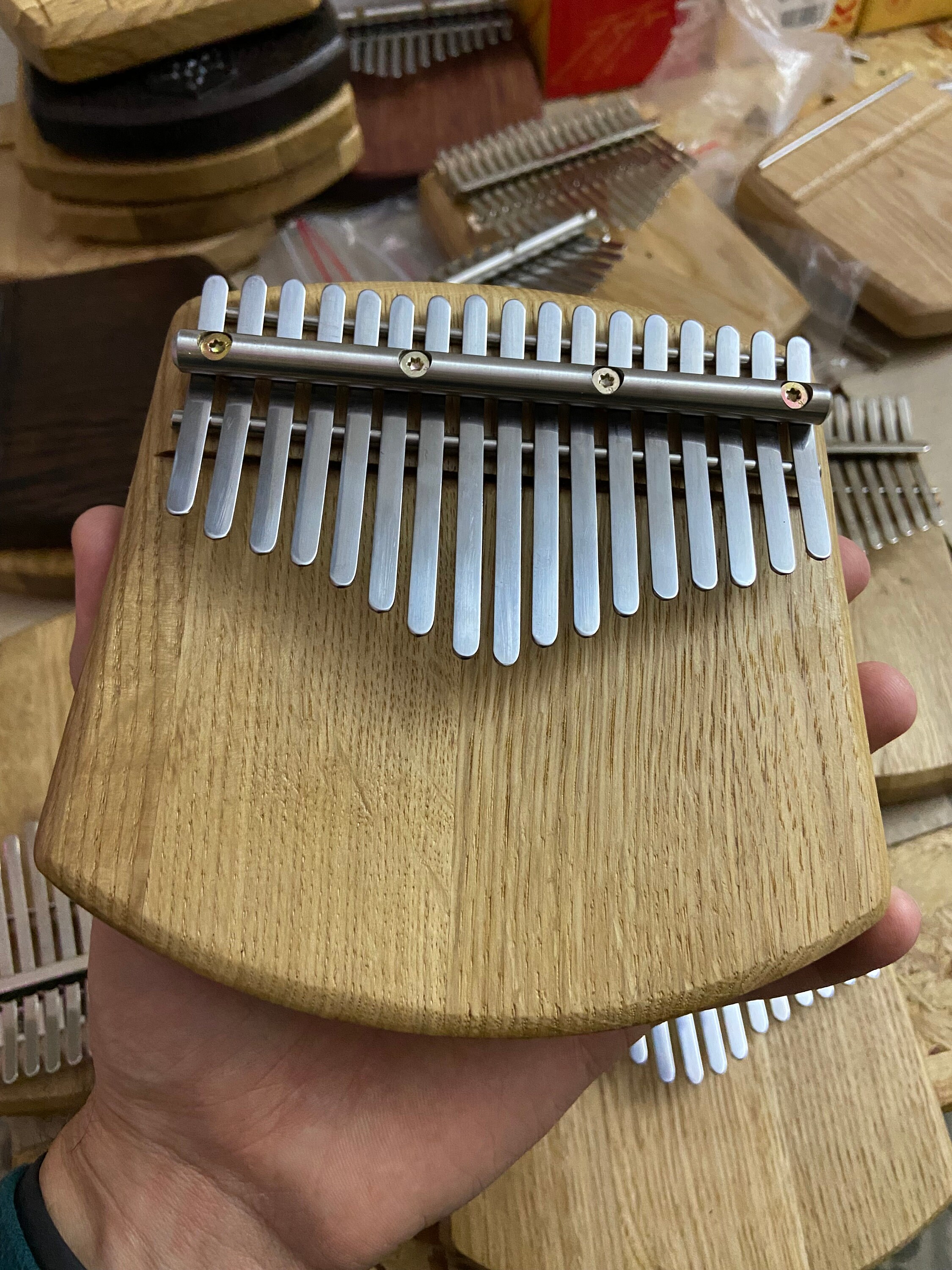 17 Key Oak Kalimba, African Music, Thumb Piano, Marimba, Cigar Box ...