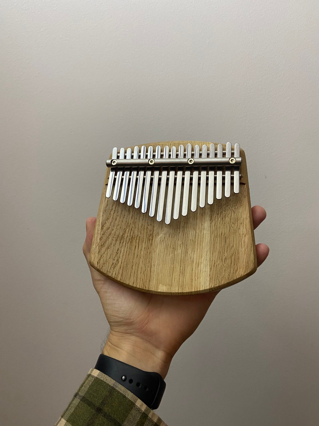 17 Keys Oak Kalimba, Thumb Piano, Cute Mini Portable Finger Piano ...