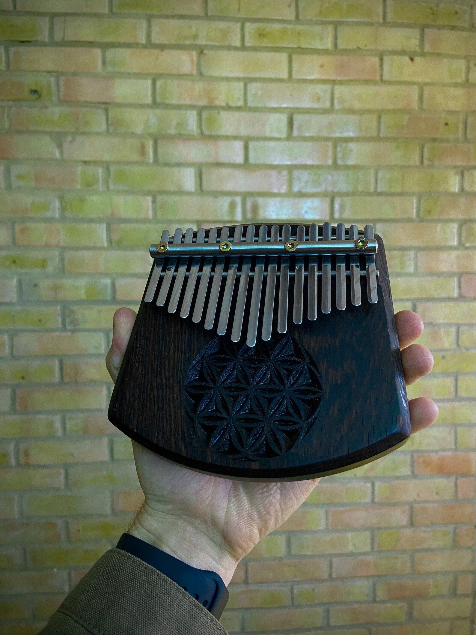 Wenge Wood Carved 17 Key Kalimba, Thumb Piano, Mbira, Musical ...