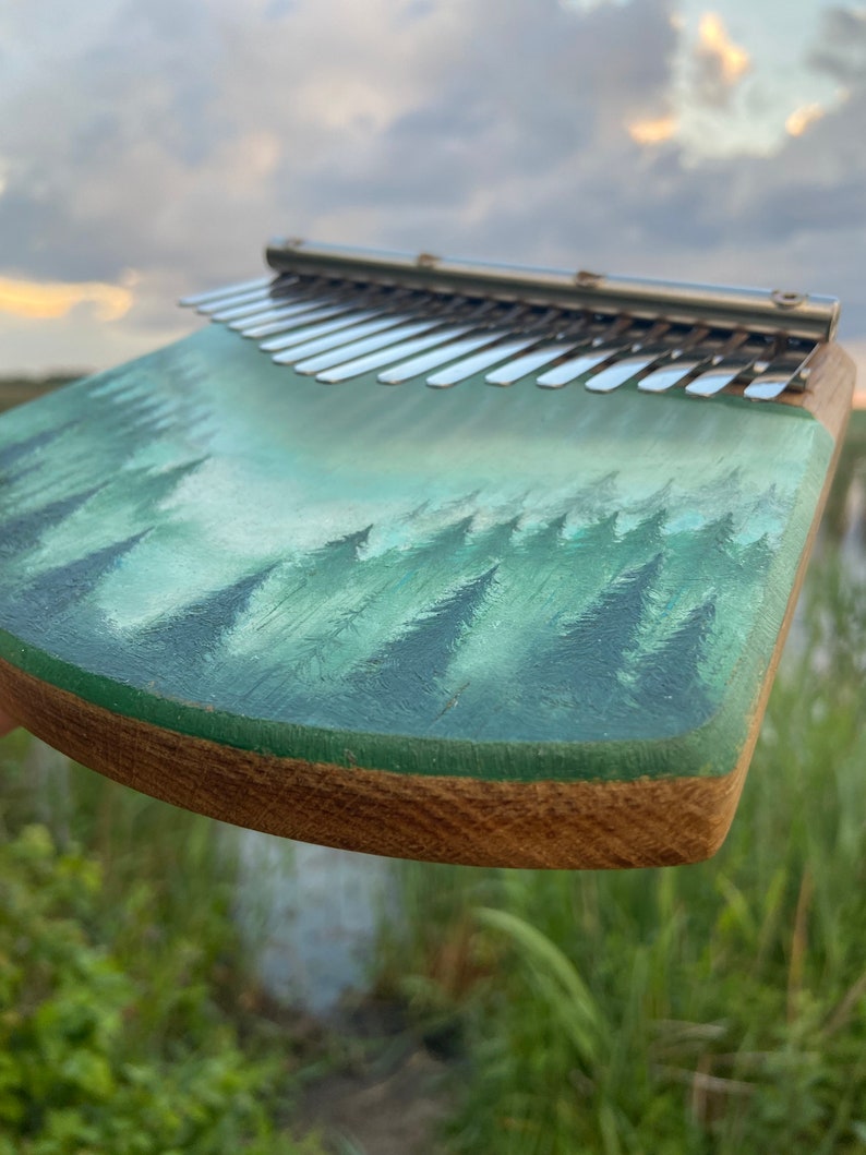 Enchanting Forest Hand-painted Kalimba, 17 Key Thumb Piano, Marimba - Etsy