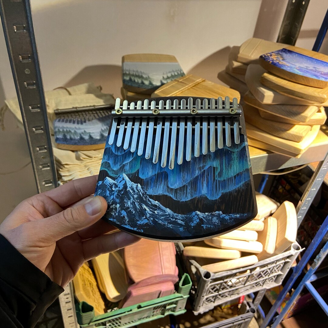Hand-painted Kalimba Unique Thumb Piano With Stunning Mountain Artwork ...