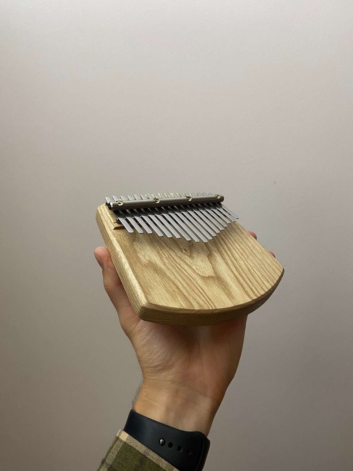 17 Key Custom Ash Kalimba, Landscape Painting, Painted Mbira ...