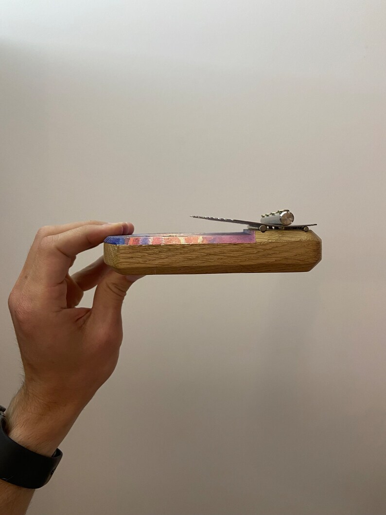 Hand Painted Oak Wood Kalimba, 17 Key Kalimba With Lanscape Painting ...