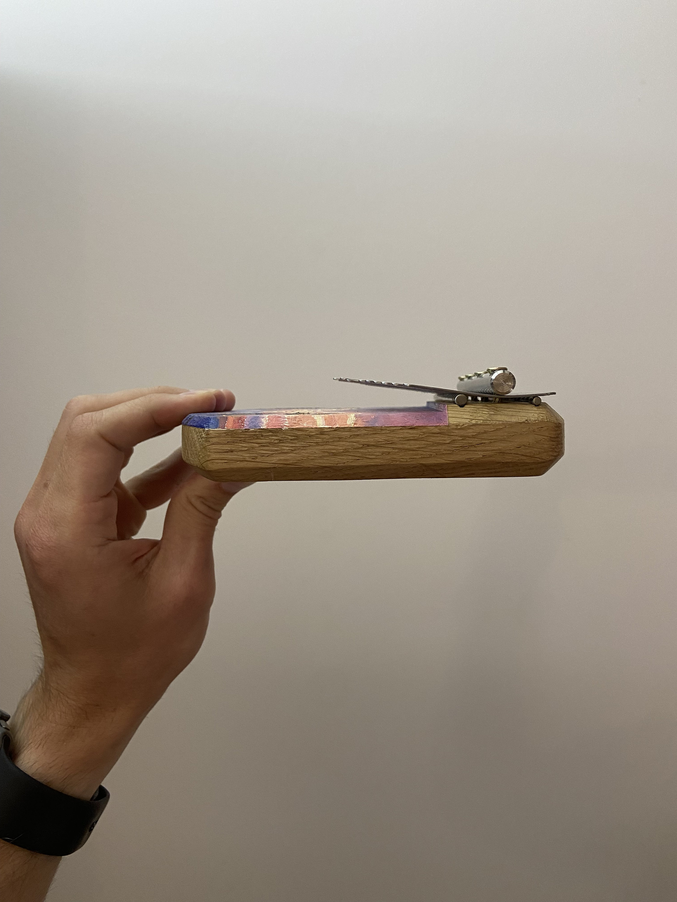 Hand Painted Oak Wood Kalimba, 17 Key Kalimba With Lanscape Painting ...