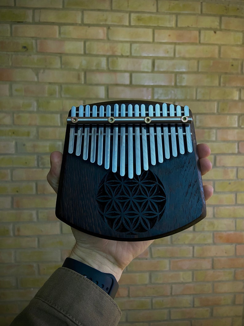 Wenge Wood Carved 17 Key Kalimba, Thumb Piano, Mbira, Musical ...