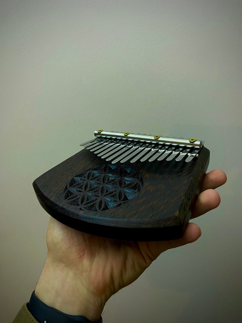 Wenge Wood Carved 17 Key Kalimba, Thumb Piano, Mbira, Musical ...