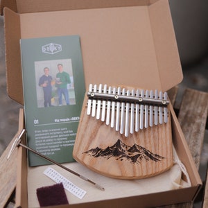 Unique Mountain Engraved Kalimba, Gifts for Musicians, Meditation Gifts ...