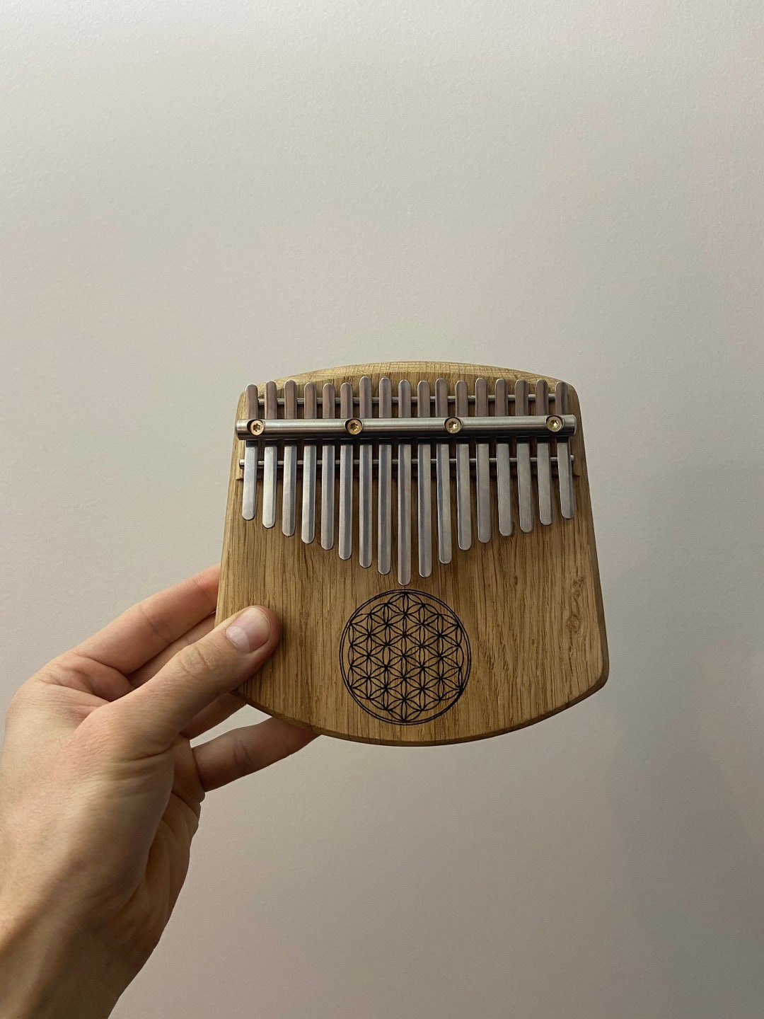 African Instrument, 17 Key Oak Kalimba, Unique Gift for Her ...