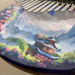Hand Painted Oak 17 Key Kalimba, Mbira, Marimba, Gifts for Musicians ...