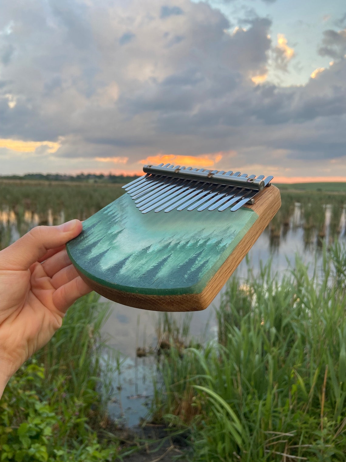 Enchanting Forest Hand-painted Kalimba, 17 Key Thumb Piano, Marimba - Etsy
