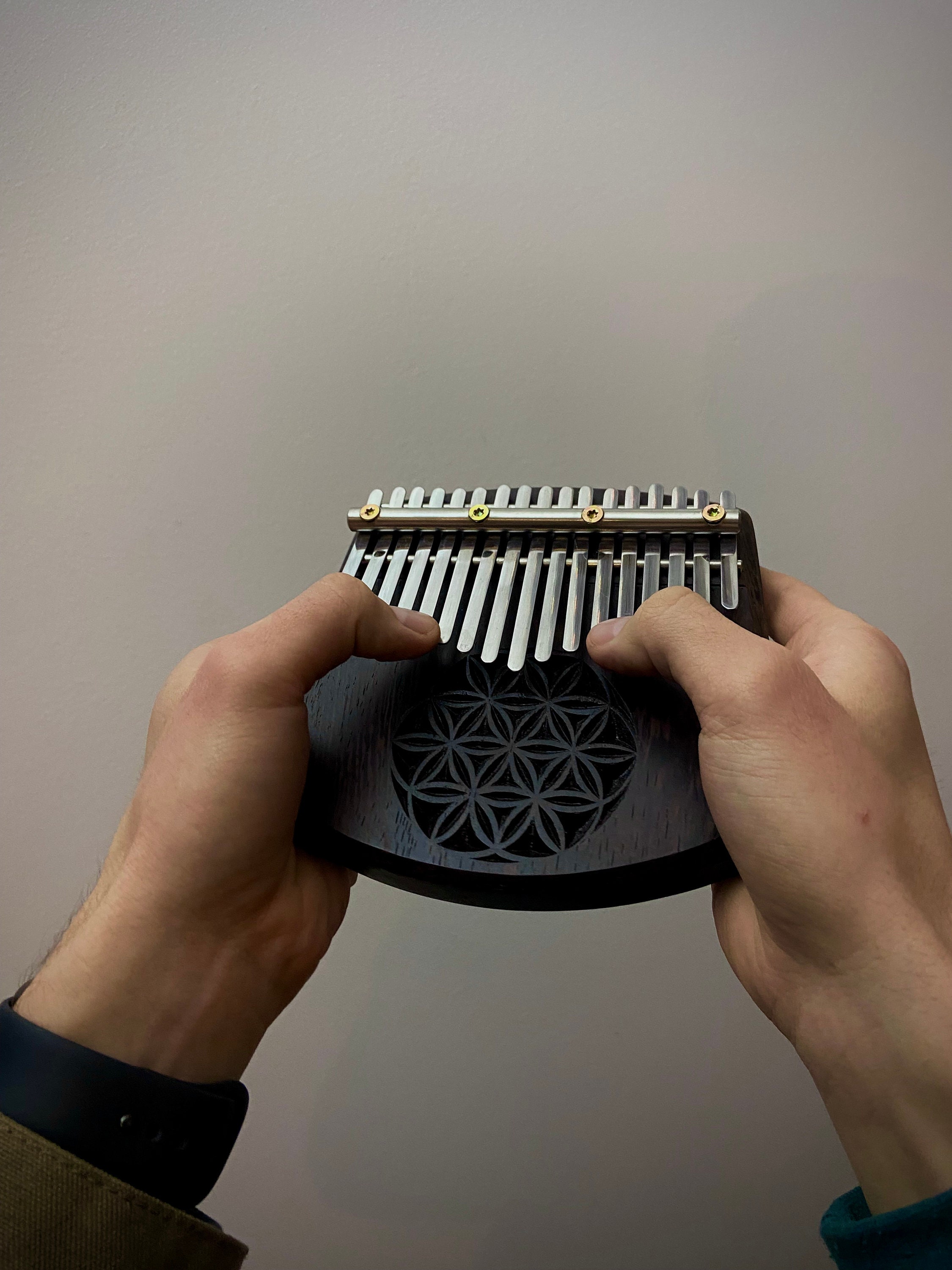 Wenge Wood Carved 17 Key Kalimba, Thumb Piano, Mbira, Musical ...