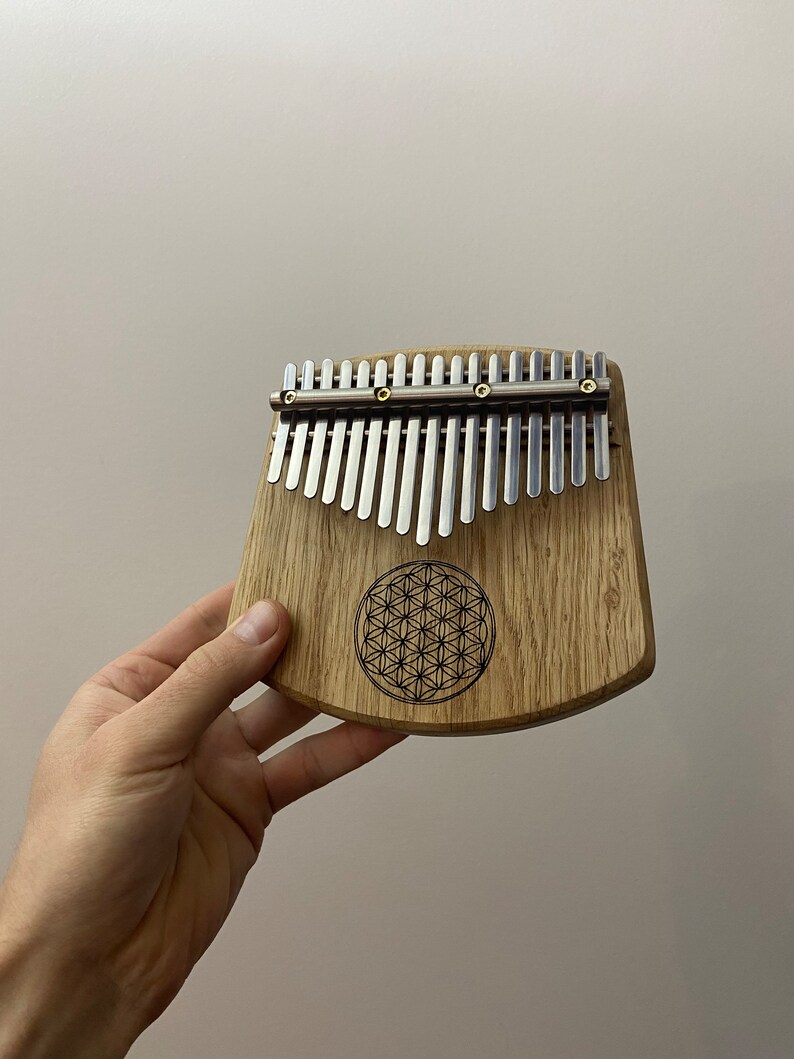African Instrument, 17 Key Oak Kalimba, Unique Gift for Her ...