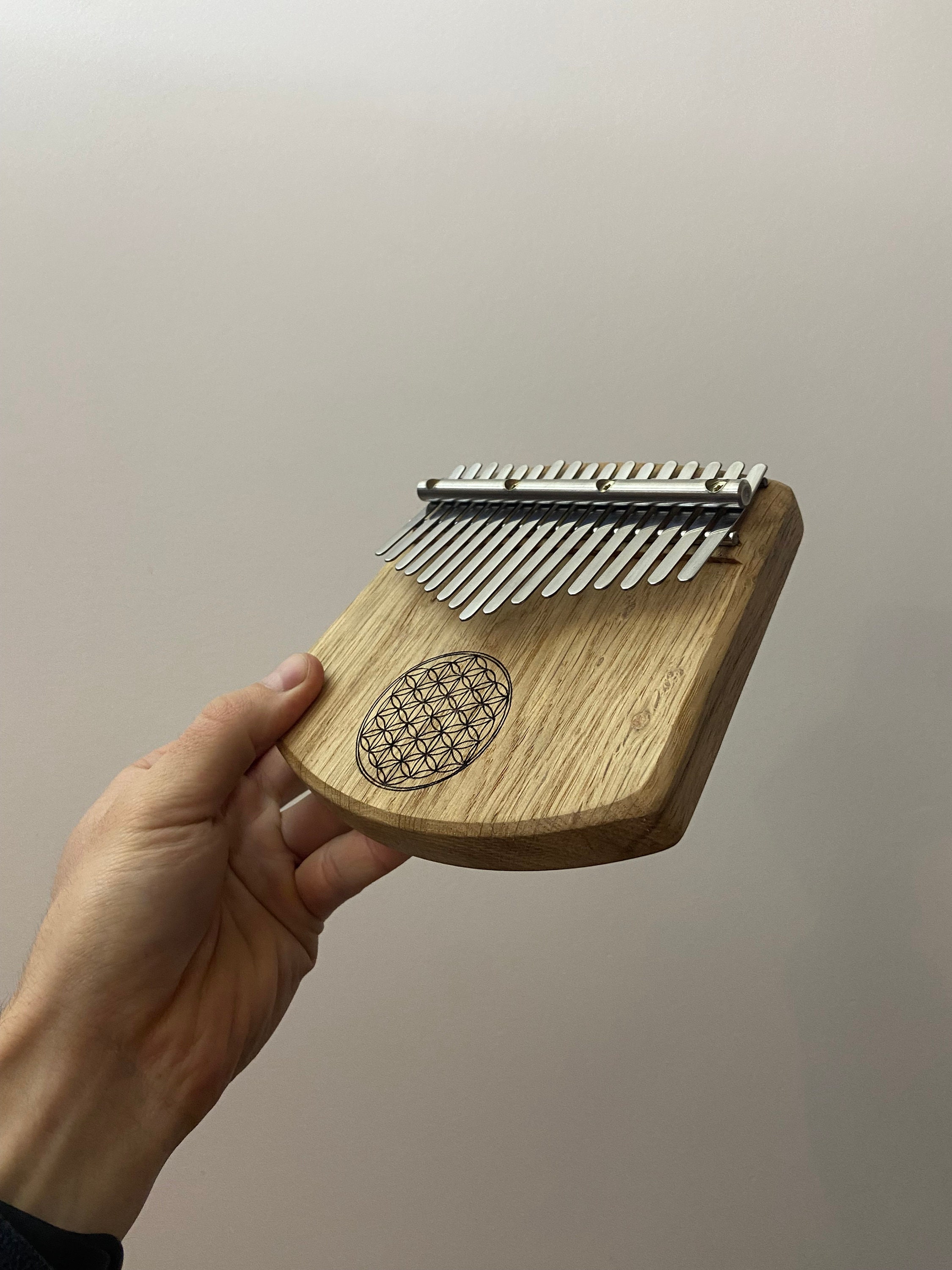 African Instrument, 17 Key Oak Kalimba, Unique Gift for Her ...