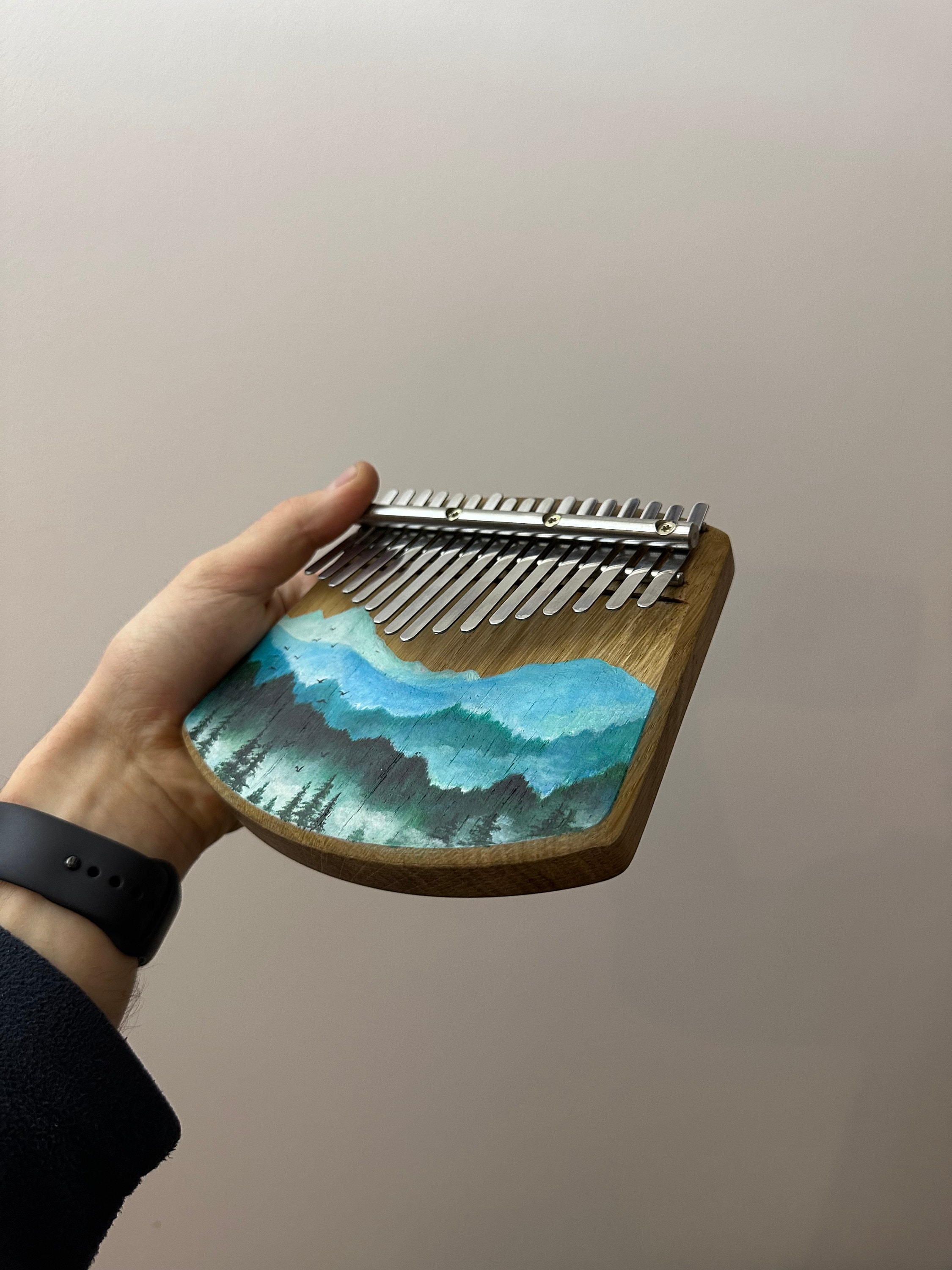 Hand Decorated Kalimba, Gifts for Musicians, Landscape Design, Small ...