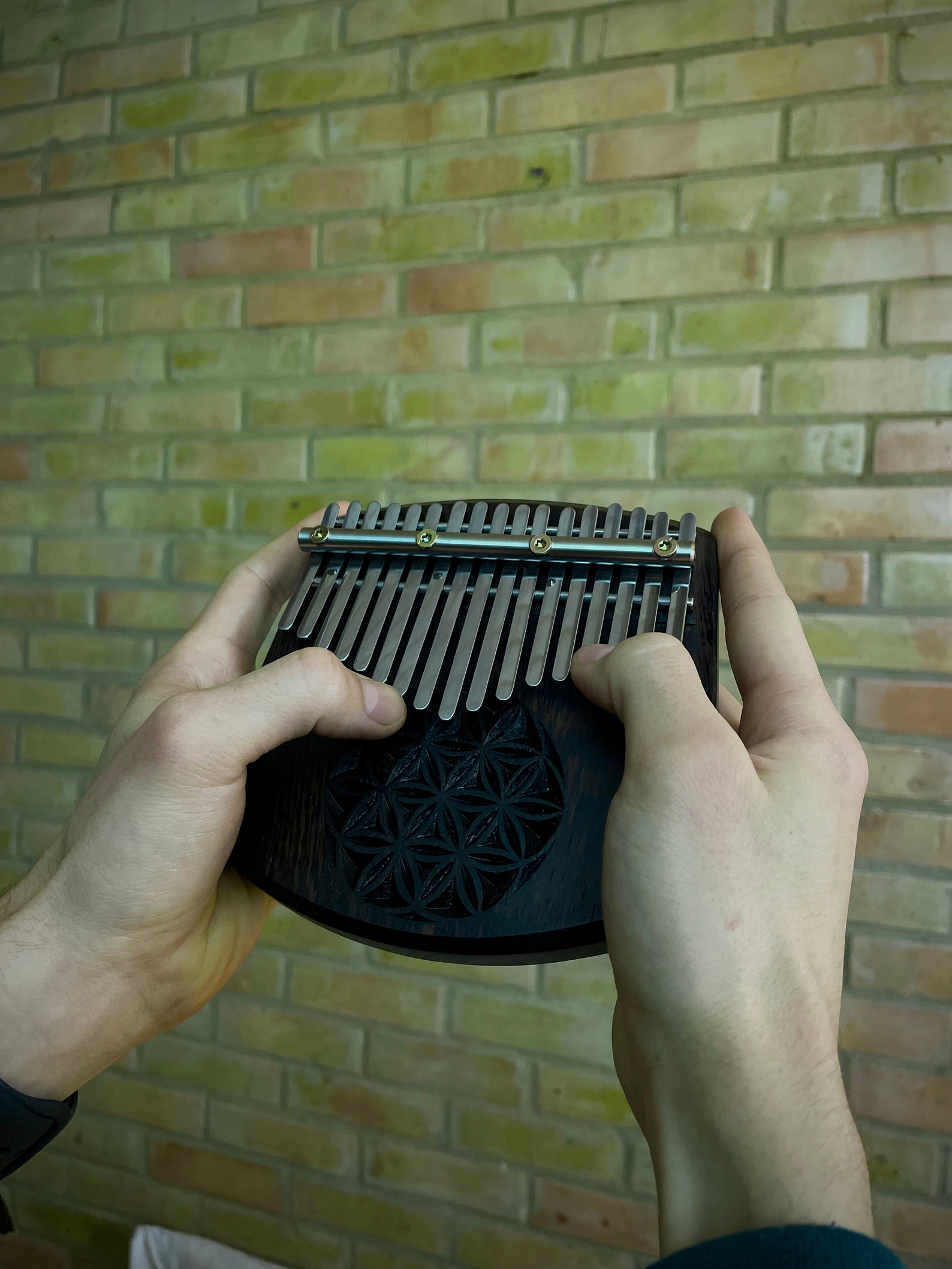 Wenge Wood Carved 17 Key Kalimba, Thumb Piano, Mbira, Musical ...