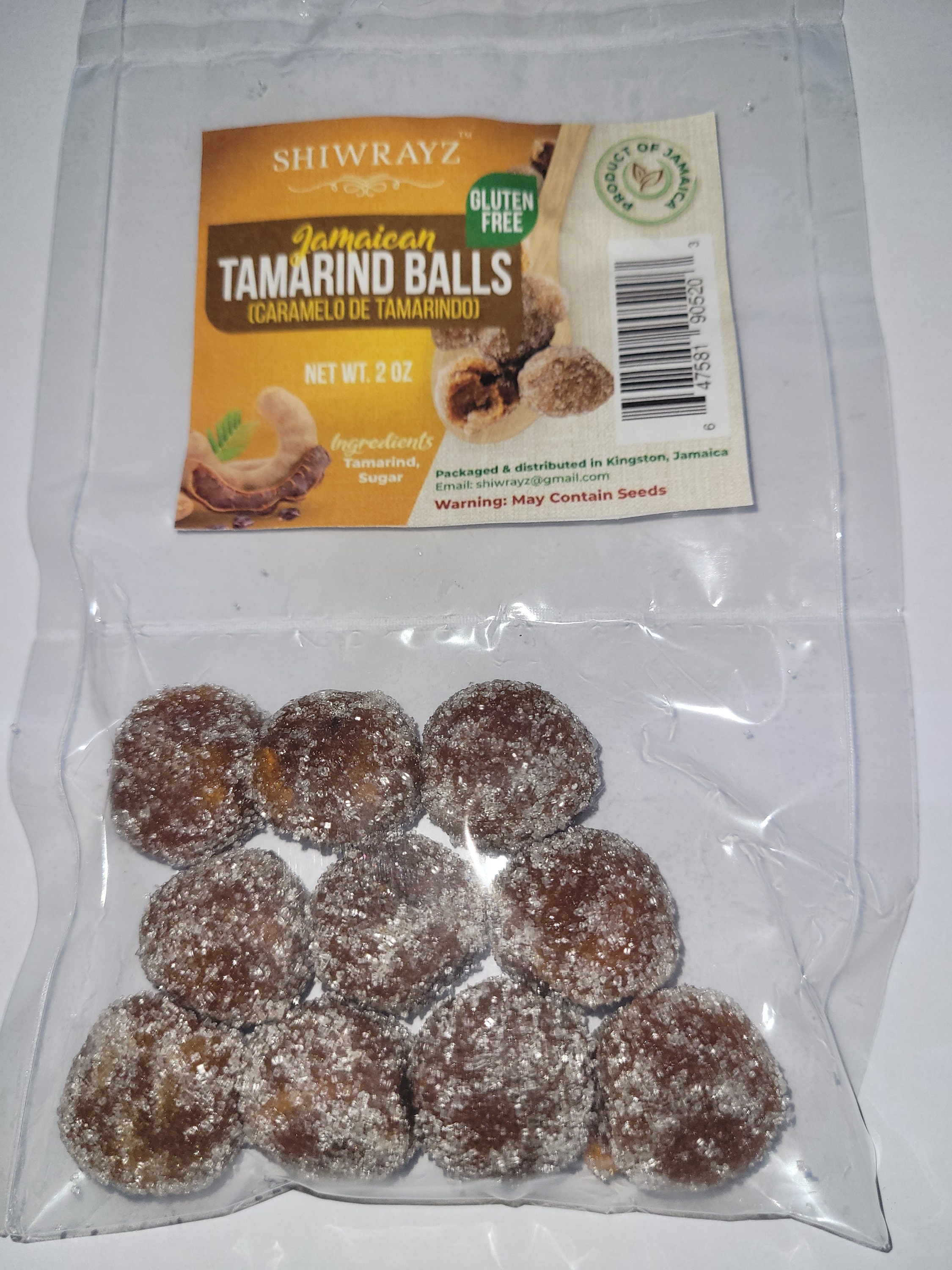 Shiwrayz Jamaican Tamarind Balls Candy, Sweet and Sour, Caramelo De ...