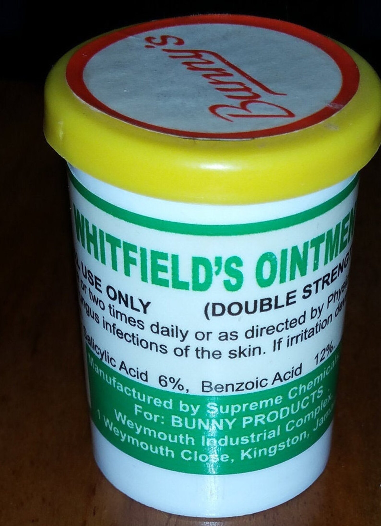 Bunny's Whitfield's Ointment Double Strength 28g for Fungus Infections ...