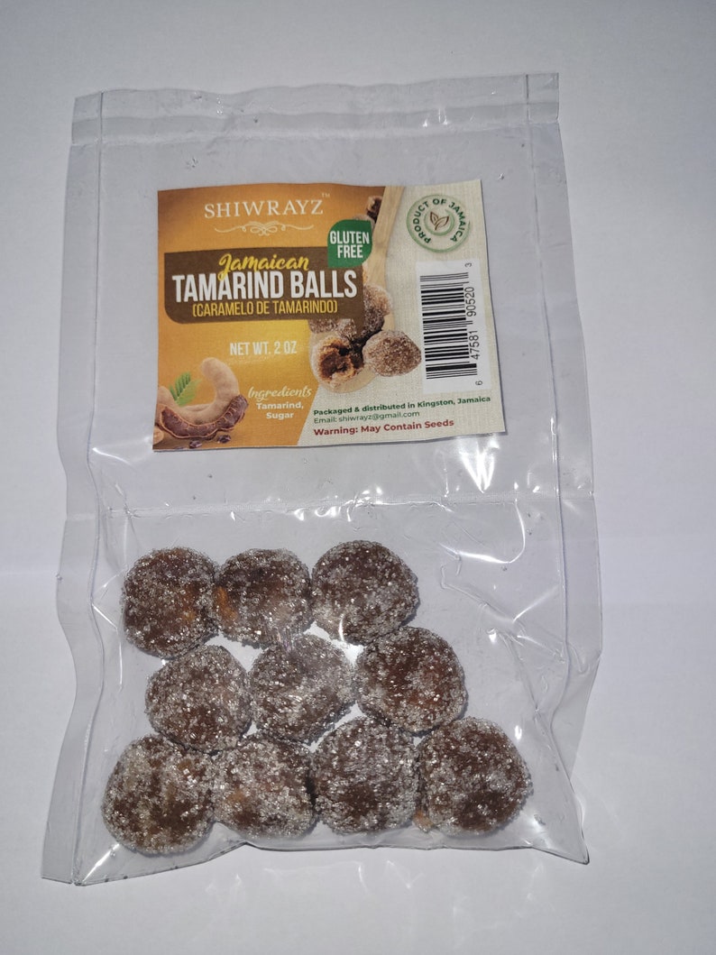 Shiwrayz Jamaican Tamarind Balls Candy, Sweet and Sour, Caramelo De ...