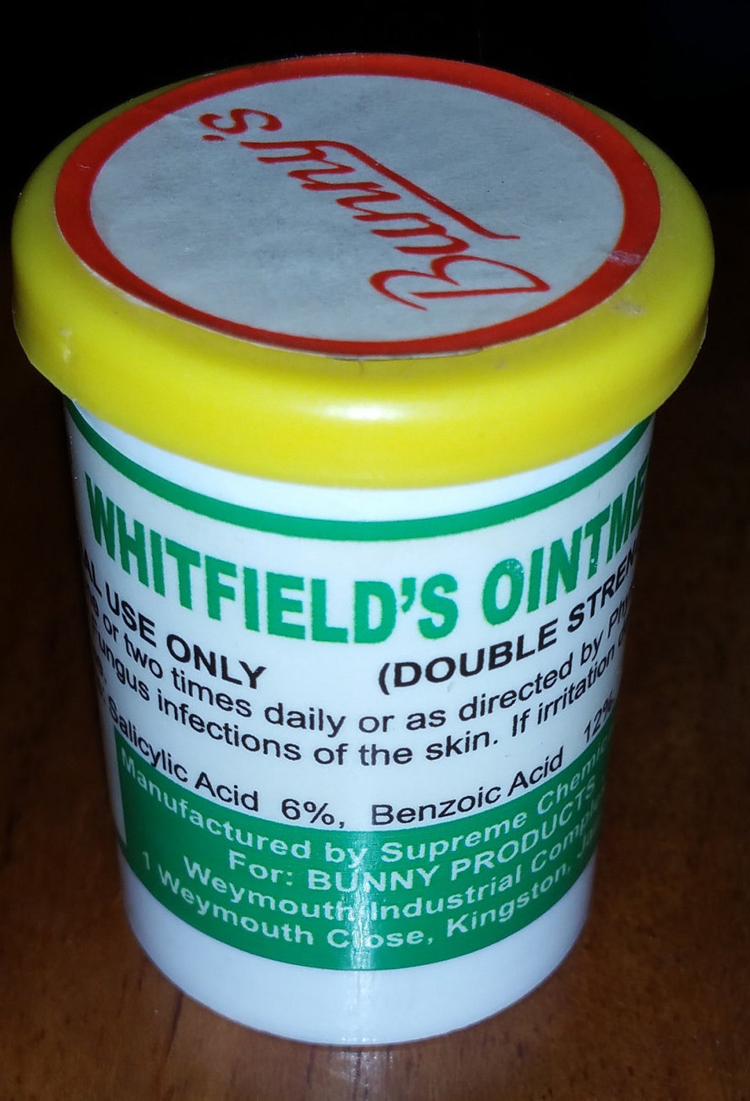 Bunny's Whitfield's Ointment Double Strength 28g for Fungus Infections ...