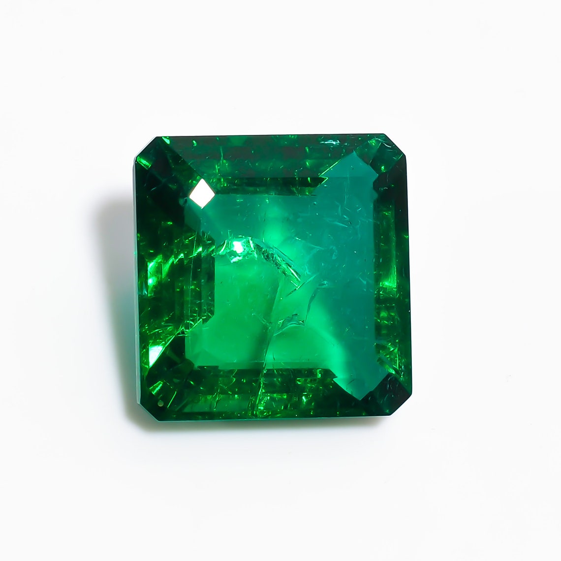 Wonderful Lab Created Emerald Square Shape Cut Stone Loose | Etsy