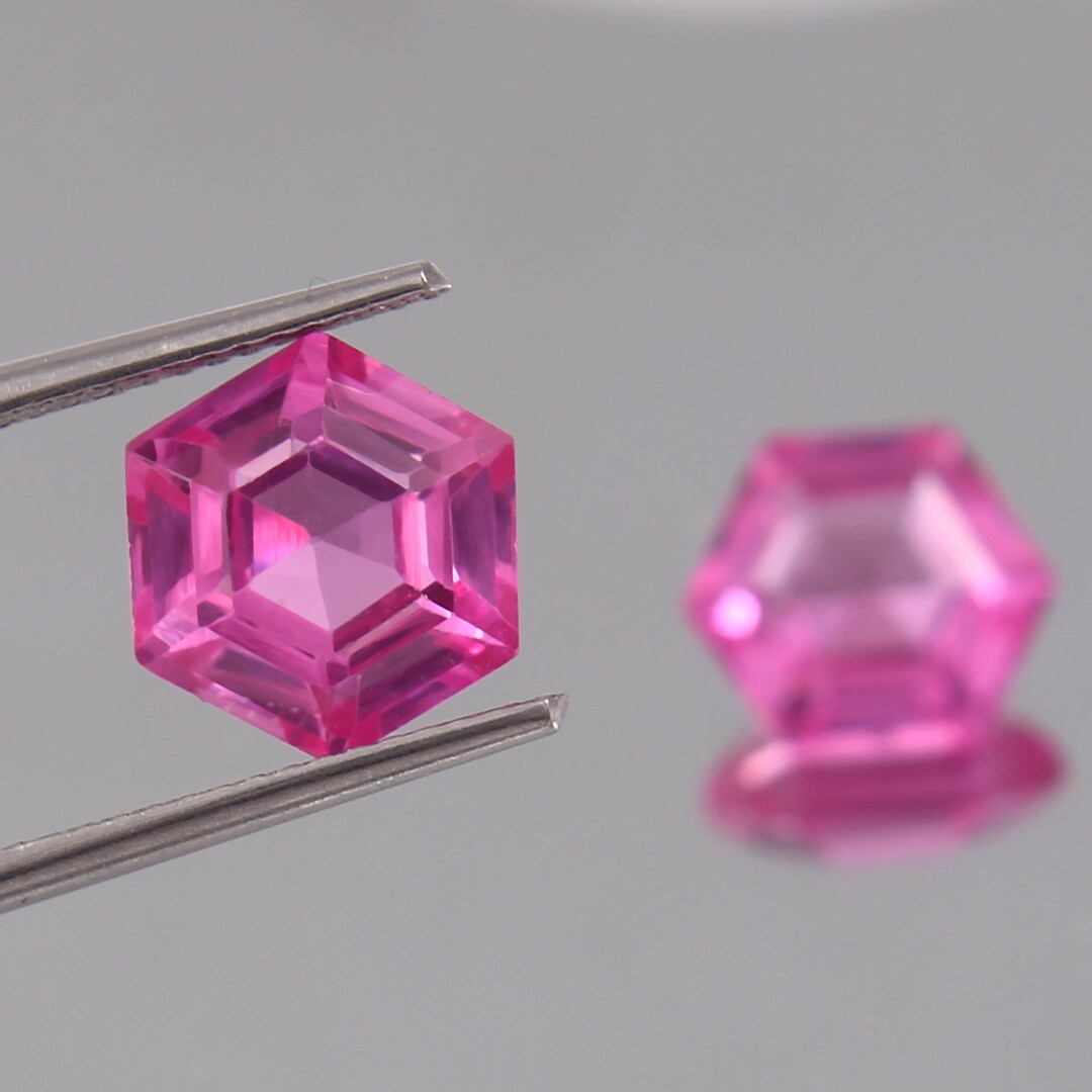 Pink Ruby Cut Gemstone Brilliant Cut Ruby Gem Multiple Sizes 13x13x6 MM ...