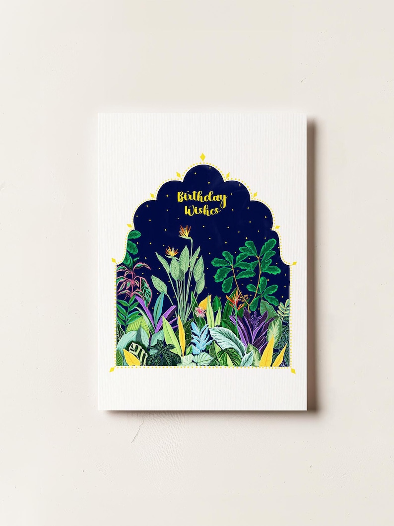 Tropical Birthday Wishes Card - Etsy