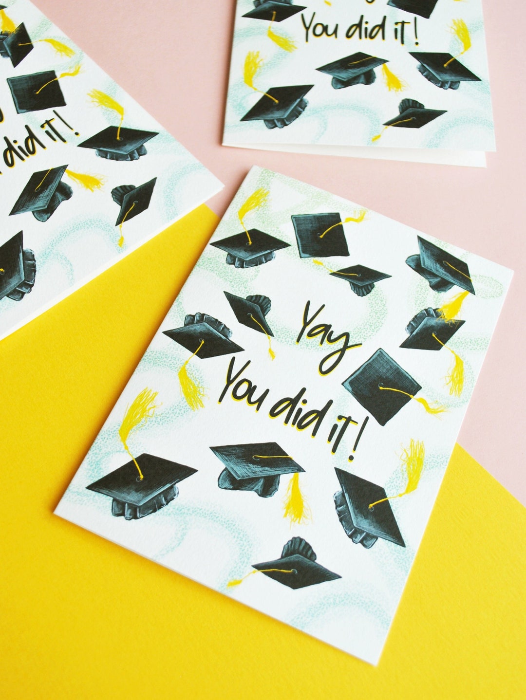 Graduation Yay You Did It Card - Etsy