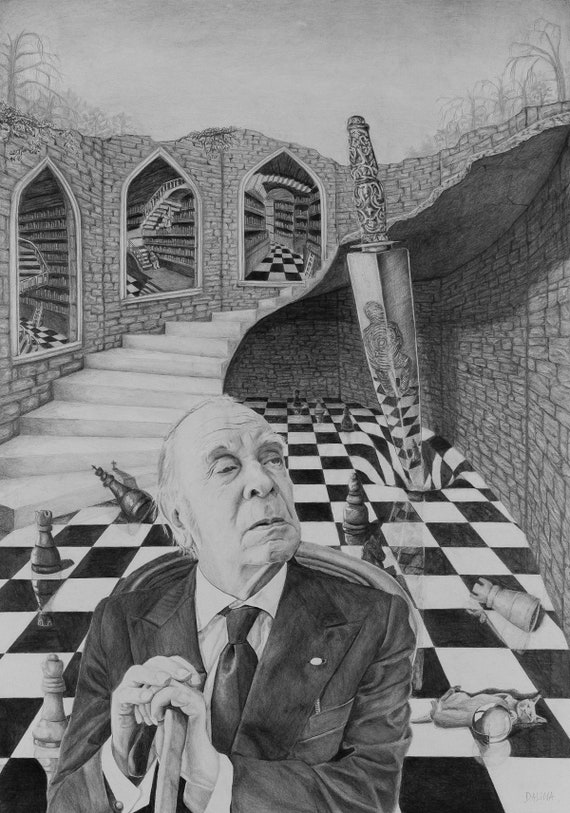 Jorge Luis Borges Poster Art Print Literature Poster - Etsy