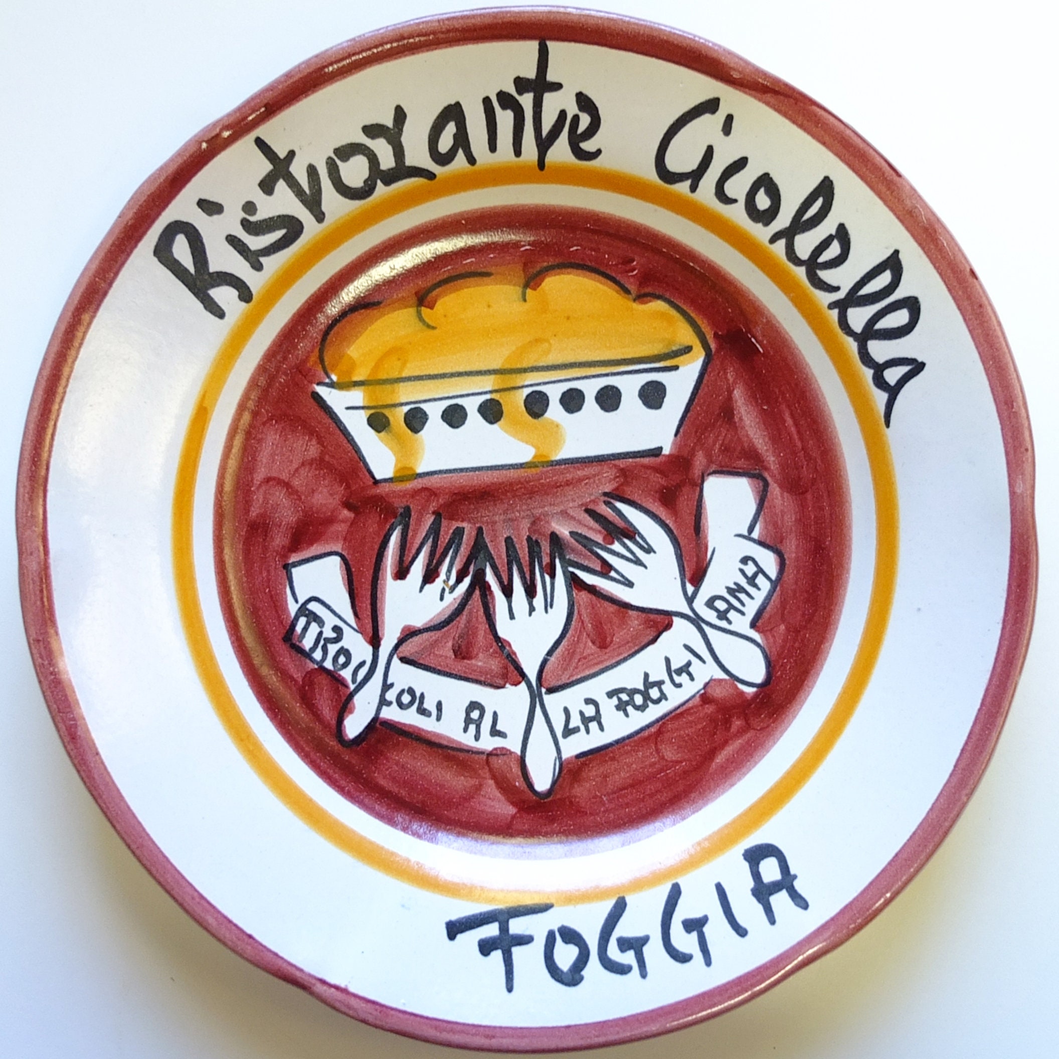 Italy Restaurant Plate Solimene Vietri Italia Ceramic Good Memory Plate ...