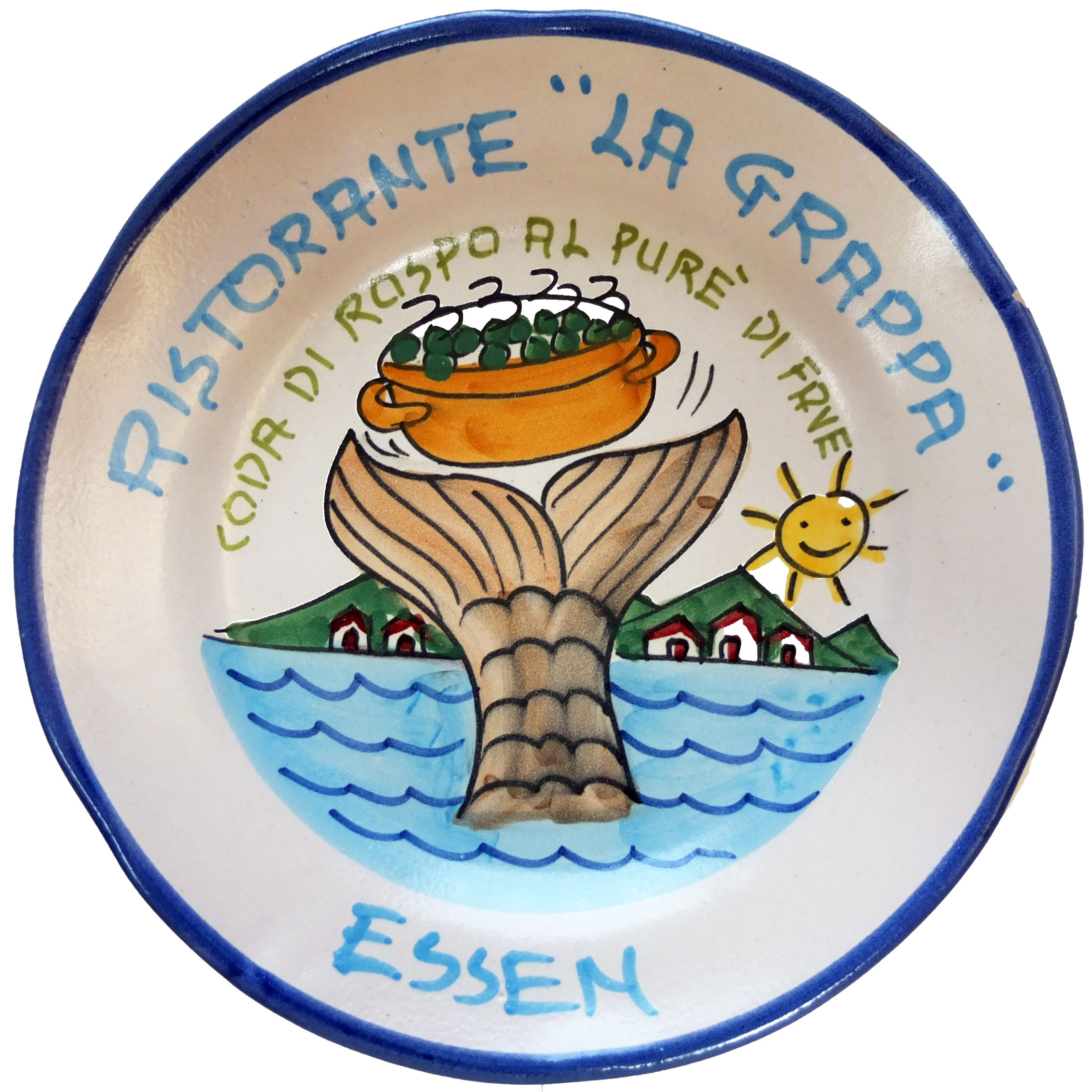 Italy Restaurant Plate Solimene Vietri Italia Ceramic Good Memory Plate ...