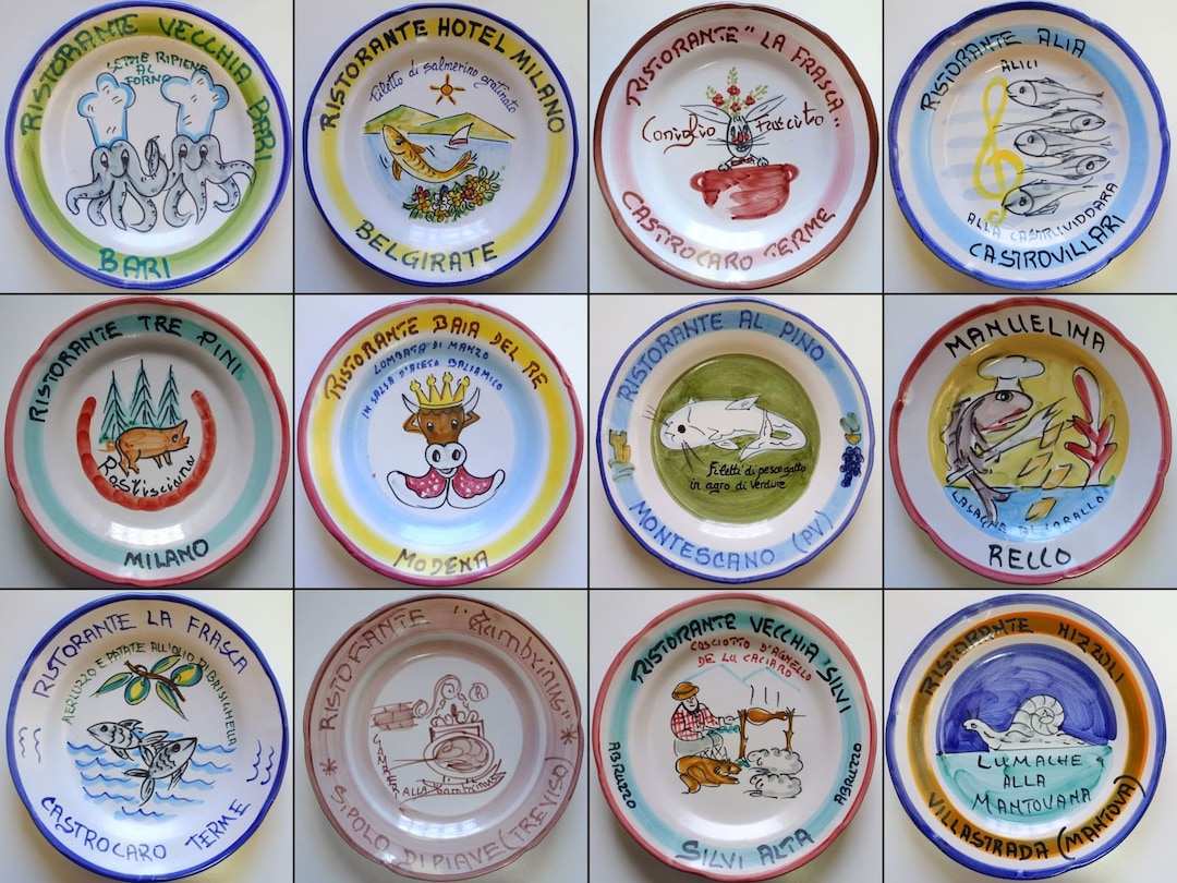 Italy Restaurant Plate Solimene Vietri Italia Ceramic Good Memory Plate ...