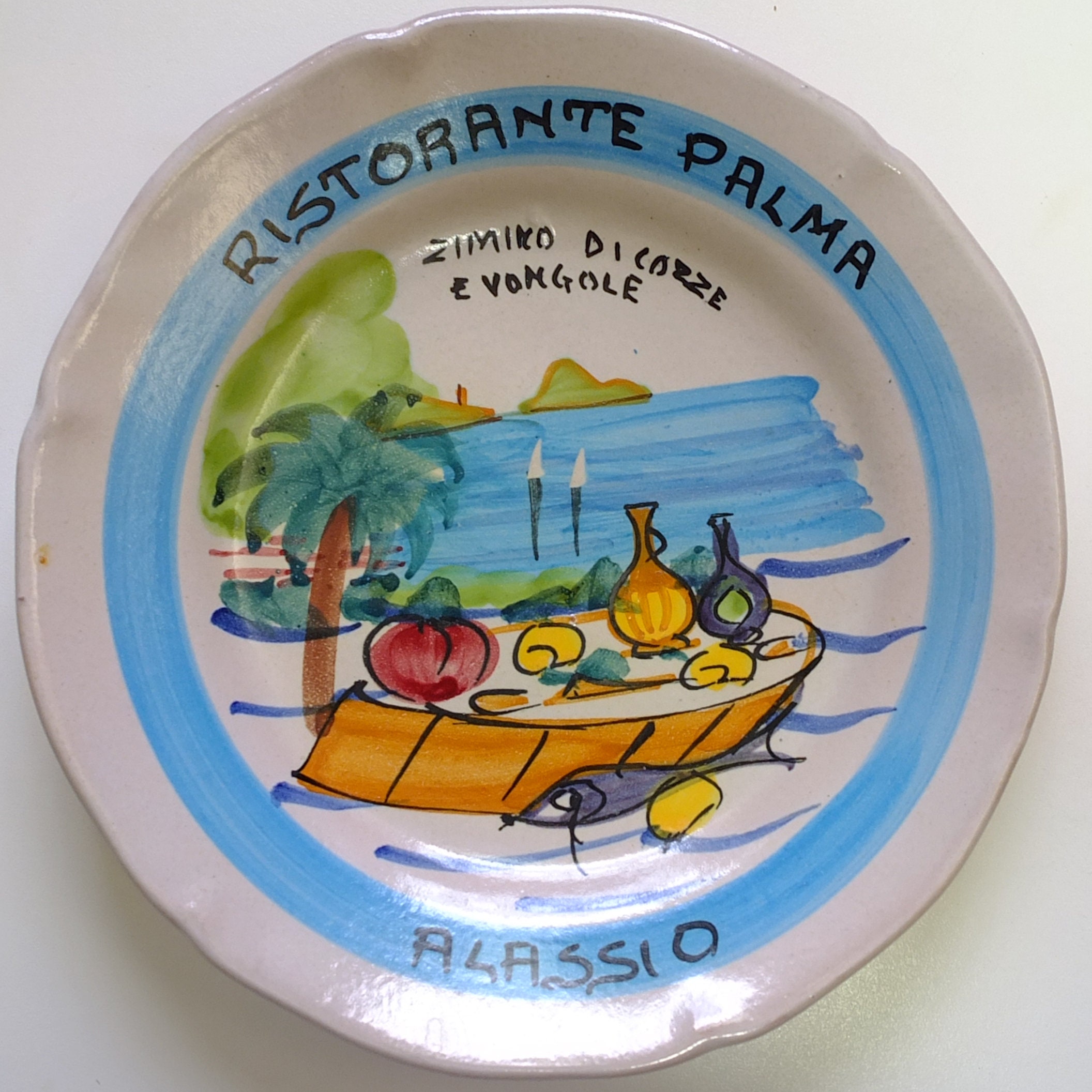 Italy Restaurant Plate Solimene Vietri Italia Ceramic Good Memory Plate ...