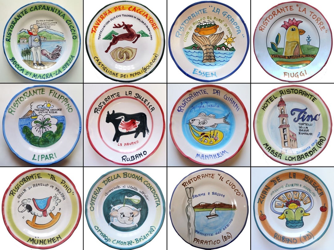 Italy Restaurant Plate Solimene Vietri Italia Ceramic Good Memory Plate ...