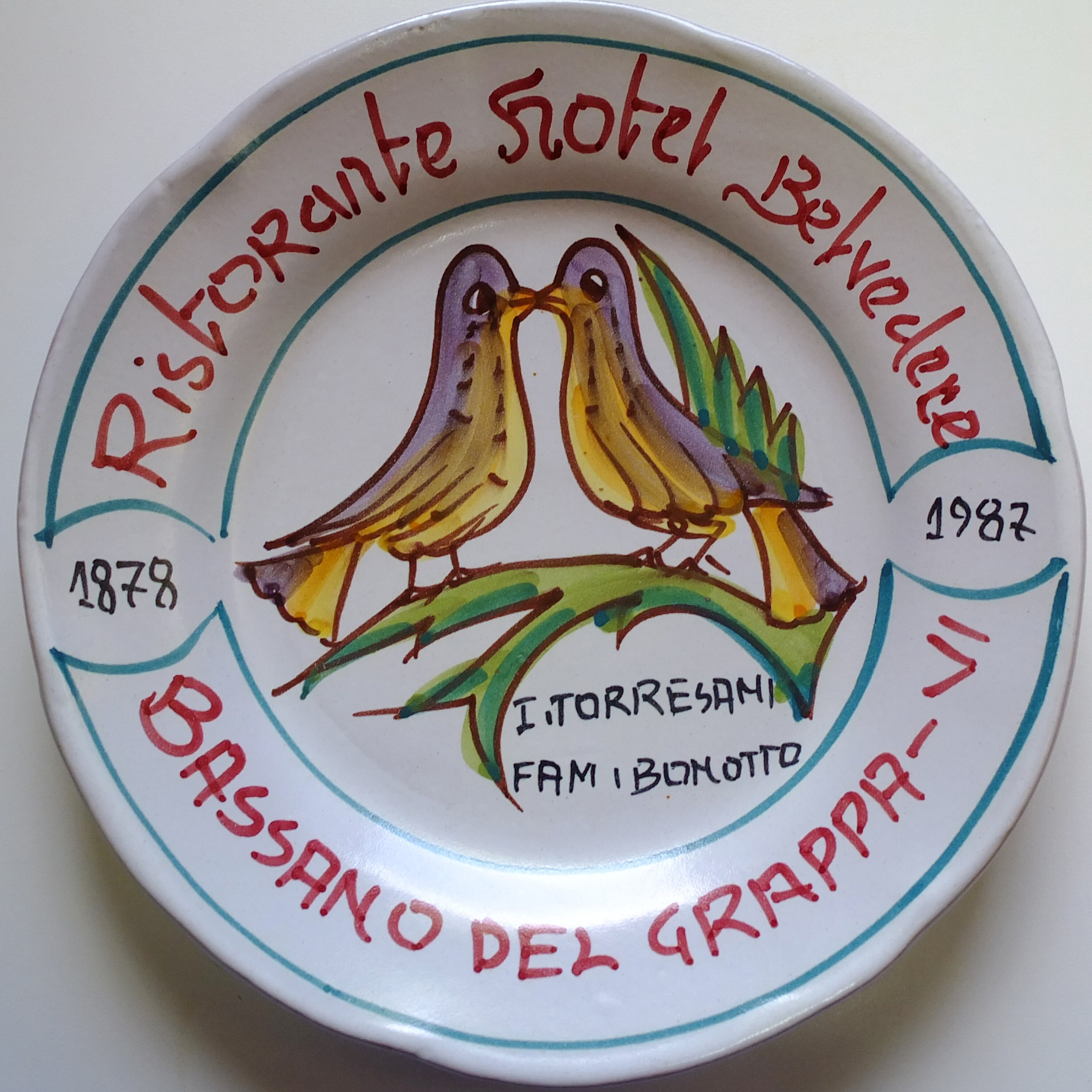 Italy Restaurant Plate Solimene Vietri Italia Ceramic Good Memory Plate ...