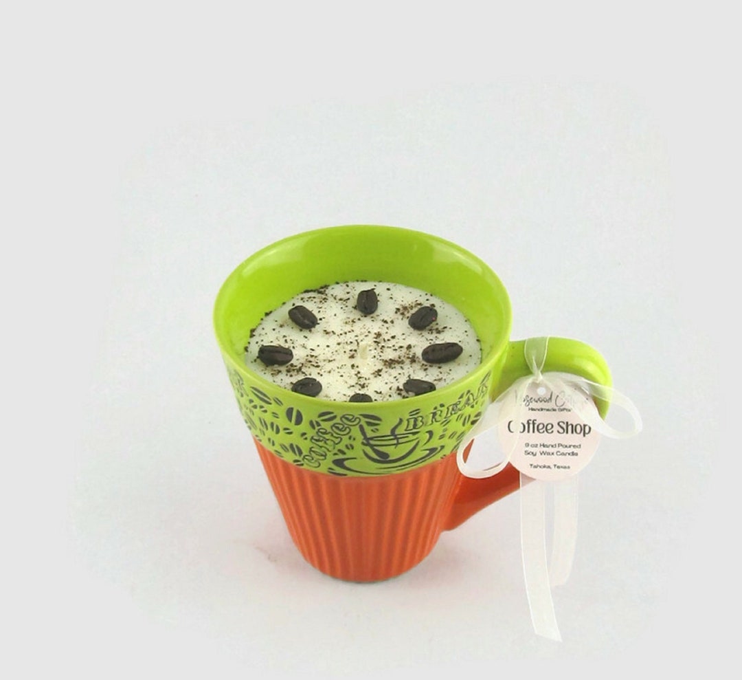 Coffee Shop Candle Mug I Handmade Gift I Soy Candle Handmade I Gifts ...