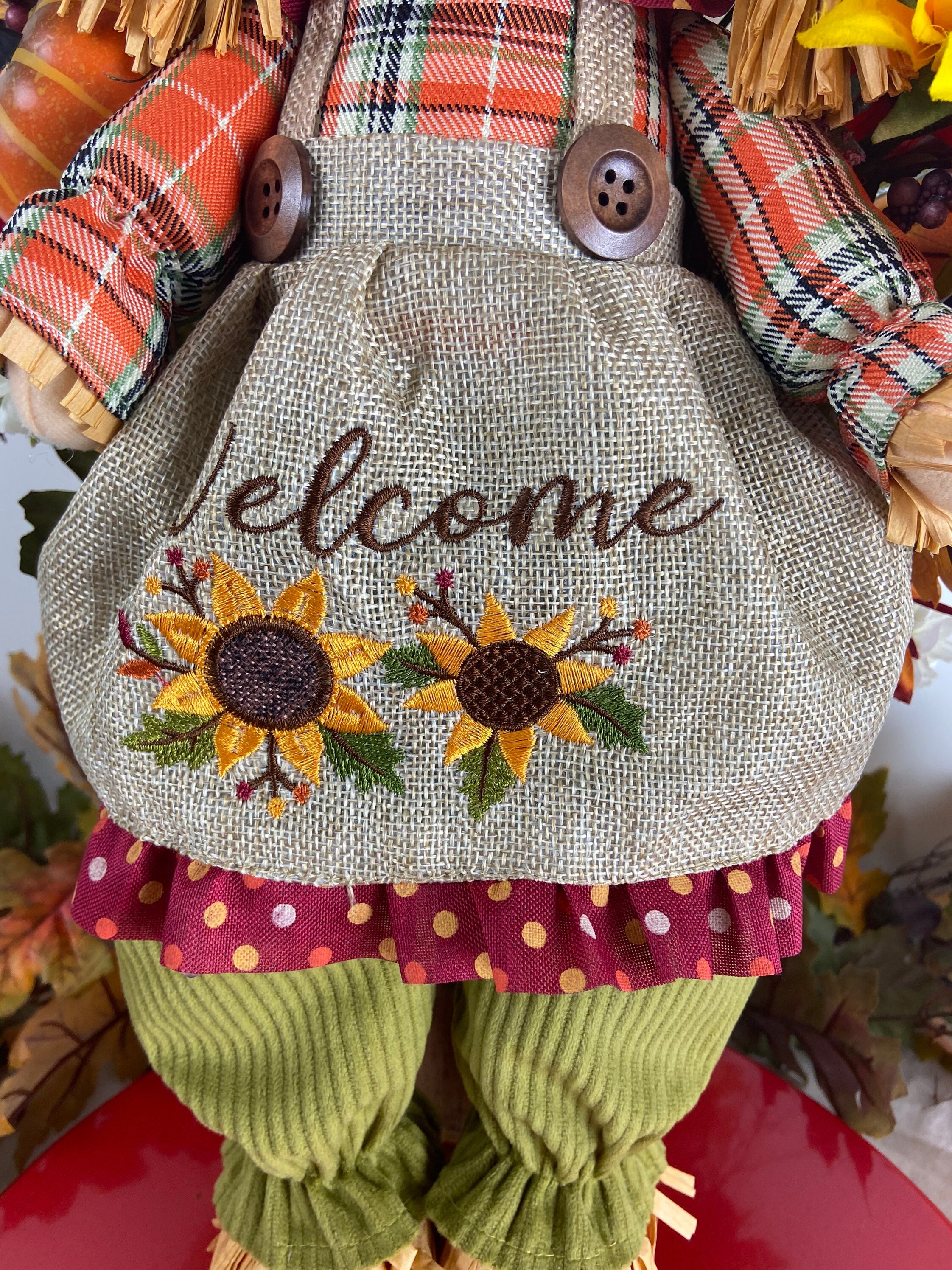 Fall Happy Harvest Scarecrow Floral Arrangement Will Be - Etsy