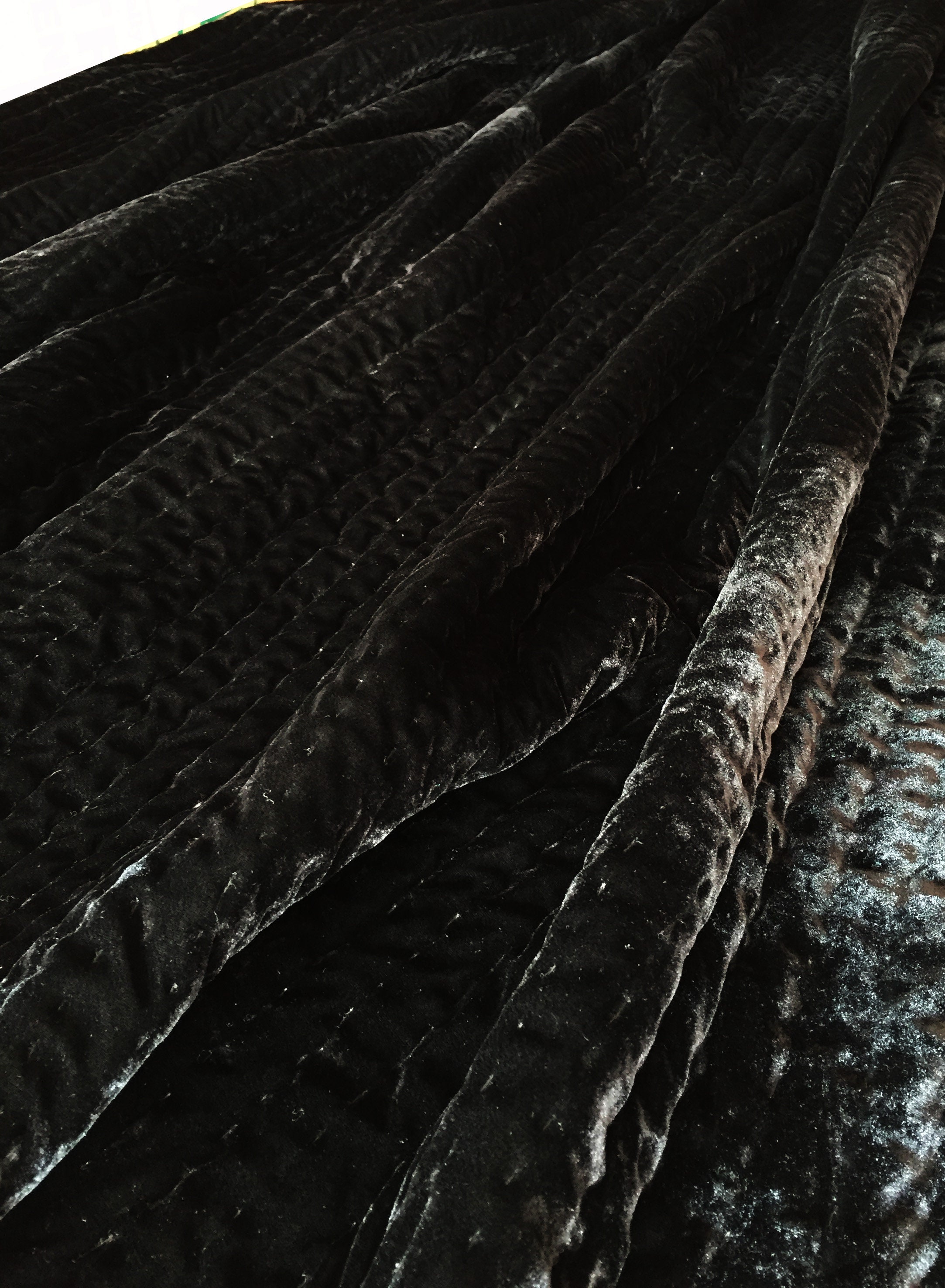 Black Velvet Quilt Queen Quilt Velvet Comforter Black King - Etsy